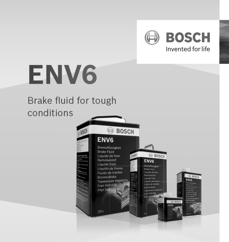 BMW E53 X5 3.0d - M57 - Consumables: Hydraulic Brake Fluid - Bosch ENV6 ...